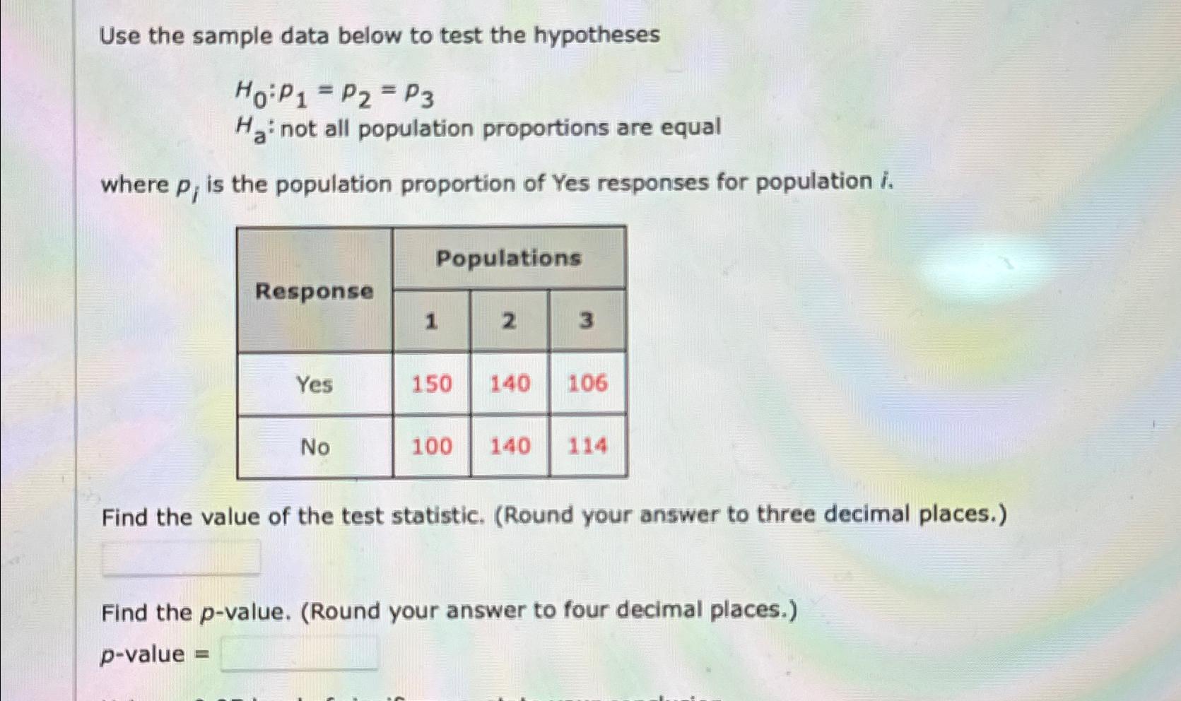 Solved Use the sample data below to test the | Chegg.com