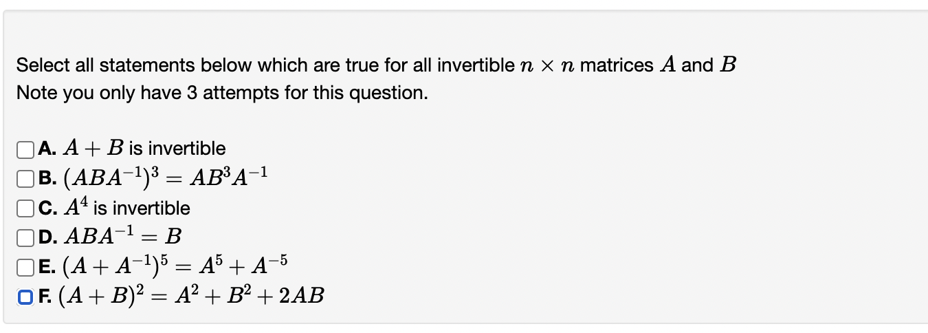 Solved Select all statements below which are true for all | Chegg.com