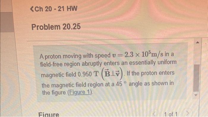 Solved A proton moving with speed v=2.3×105 m/s in a | Chegg.com