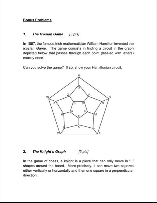Solved In 1857, the famous Irish mathematician William | Chegg.com