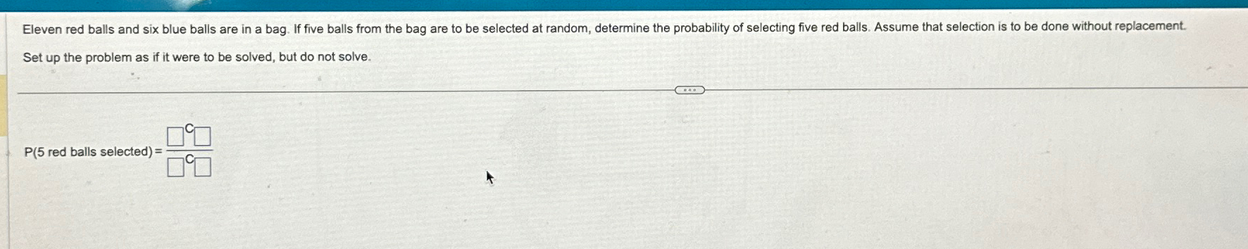Solved Set up the problem as if it were to be solved, but do | Chegg.com