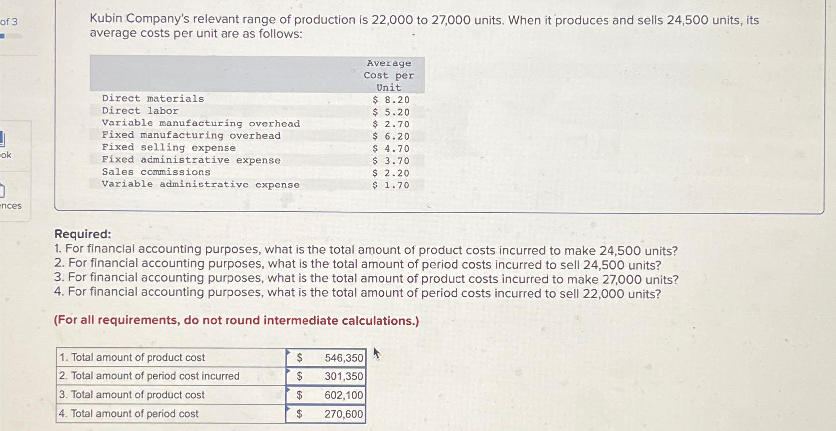Kubin Company's relevant range of production is | Chegg.com Kubin Company's relevant range of production is | Chegg.com
