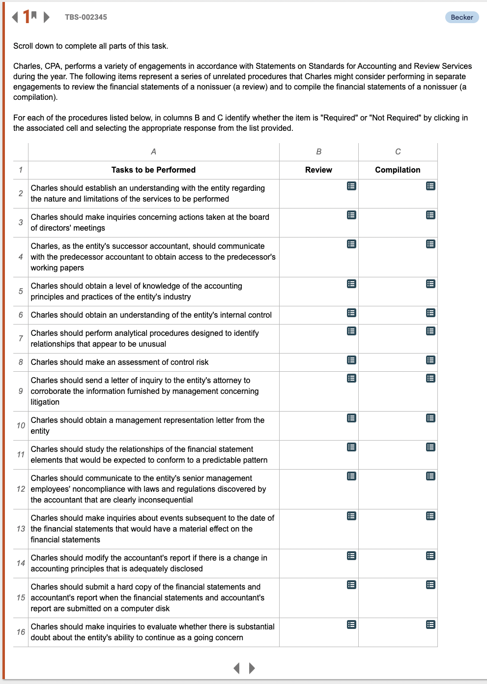 Solved Scroll down to complete all parts of this task. | Chegg.com