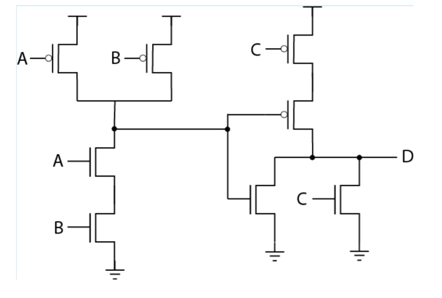 Solved Write the truth table for the CMOS Circuit given | Chegg.com