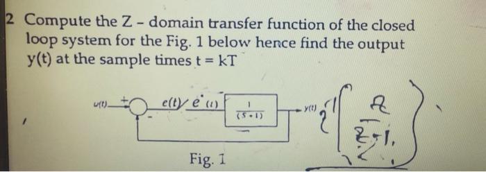 Solved Compute the Z - domain transfer function of the | Chegg.com
