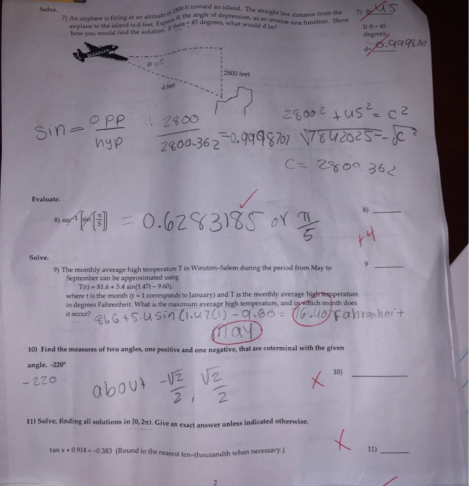 Solved Solve 7 An Airplane Is Flying At An Altitude Of Chegg solved-solve-7-an-airplane-is-flying-at-an-altitude-of-chegg