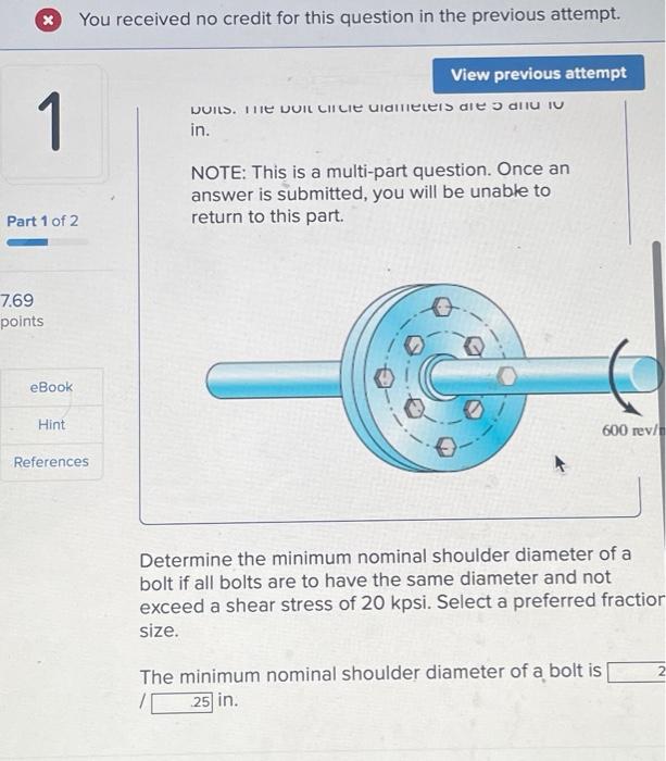 Solved You received no credit for this question in the | Chegg.com