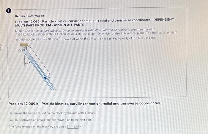 Solved Required information Problem 12.069. Particle | Chegg.com