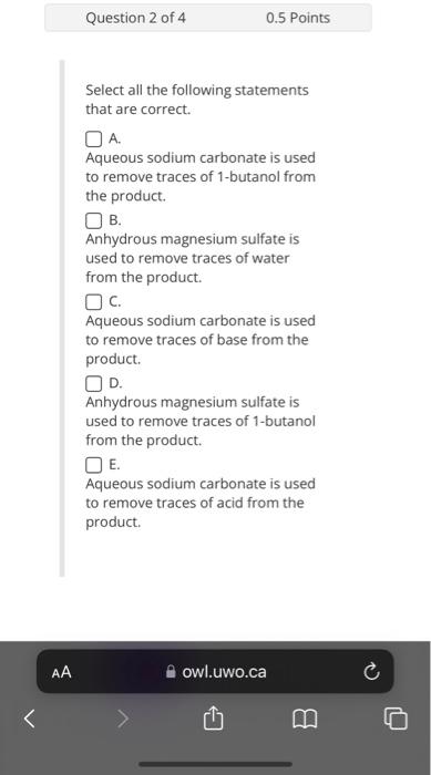 Solved Select all the following statements that are correct. | Chegg.com