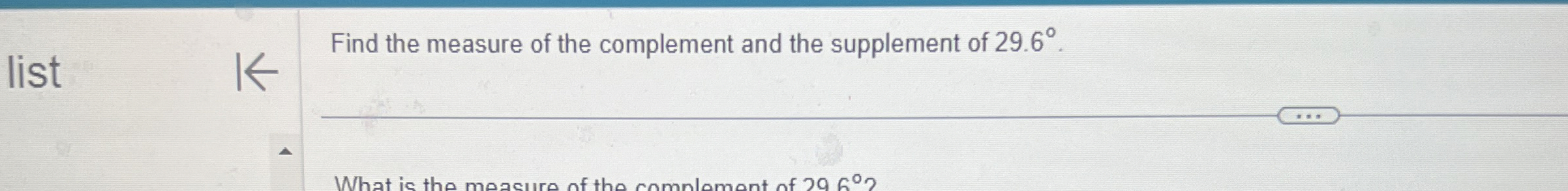 Solved Find the measure of the complement and the supplement | Chegg.com
