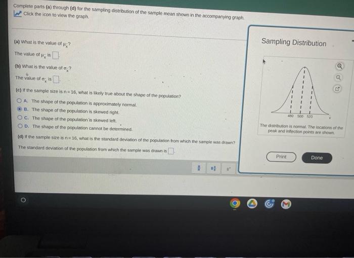 Solved Complete parts (a) through (d) for the sampling | Chegg.com
