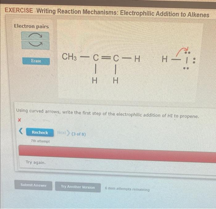Solved EXERCISE Writing Reaction Mechanisms: Electrophilic | Chegg.com