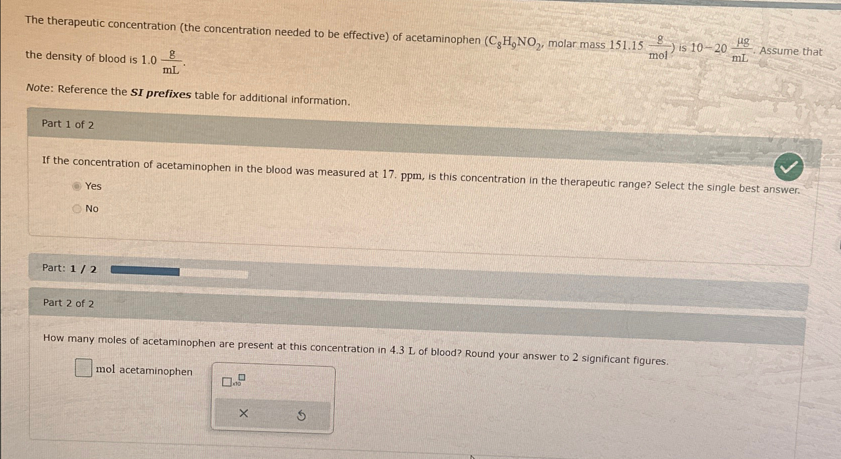 Solved The therapeutic concentration (the concentration | Chegg.com