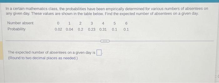 Solved In a certain mathematics class, the probabilities | Chegg.com