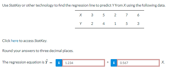 Solved Use StatKey or other technology to find the | Chegg.com