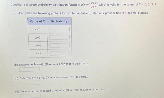 Solved Consider a discrete probability distribution | Chegg.com