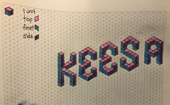 Solved ise the isometric paper provided to create a | Chegg.com