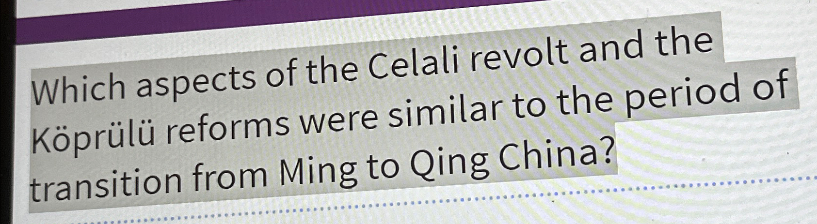 Solved Which aspects of the Celali revolt and the Köprülü | Chegg.com