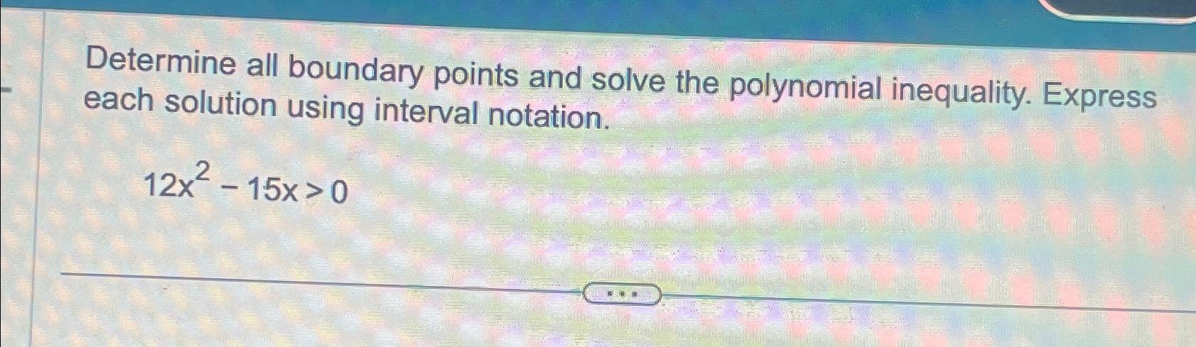 Solved Determine all boundary points and solve the | Chegg.com