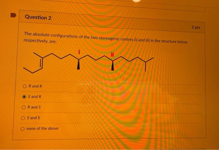 Solved The absolute configurations of the two stereogenic | Chegg.com