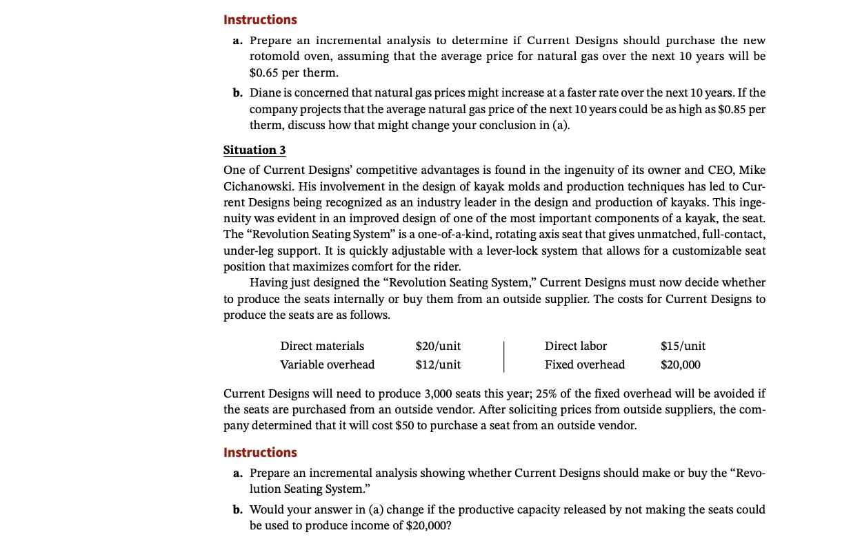 Solved Instructionsa. ﻿Prepare an incremental analysis to | Chegg.com