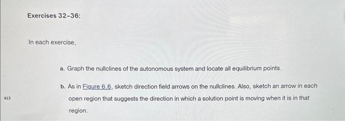 In each exercise, a. Graph the nullclines of the | Chegg.com