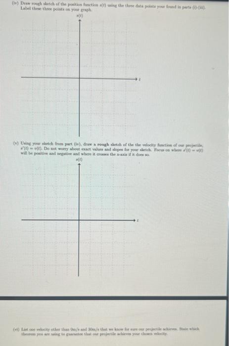 Solved 3 Interpreting Graphs A projectile that is launched | Chegg.com