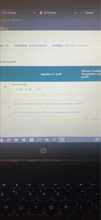 Solved User Settings gnments/16812219 nts 45 Submitting an | Chegg.com