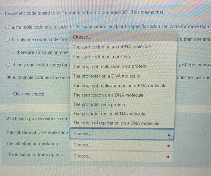Solved The genetic code is said to be "redundant but not | Chegg.com