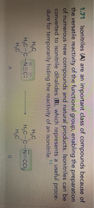 1.71 Isonitriles (A) are an important class of | Chegg.com