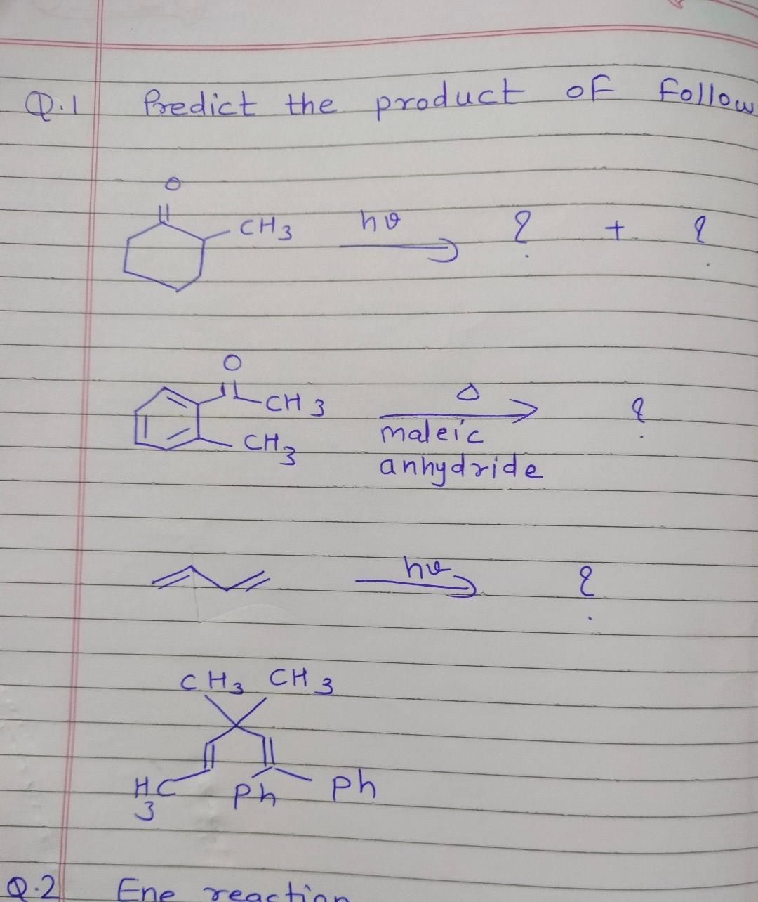 Solved Predict the product of follow maleic anhydride Δ ? | Chegg.com