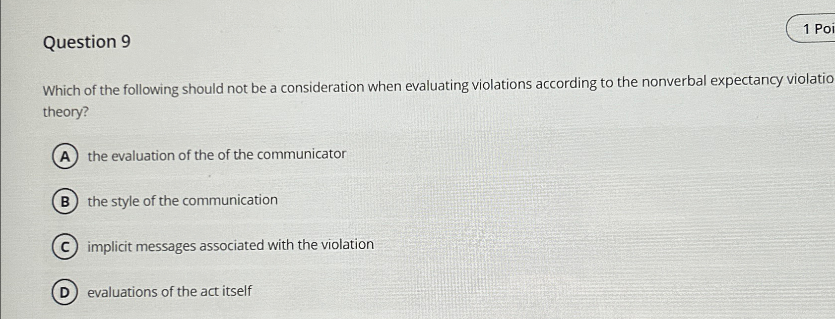 Solved Question 9Which of the following should not be a | Chegg.com