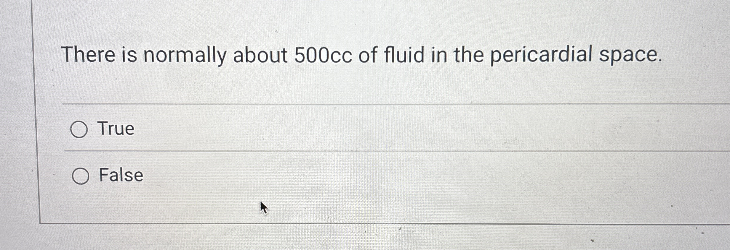 Solved There is normally about 500cc of fluid in the | Chegg.com