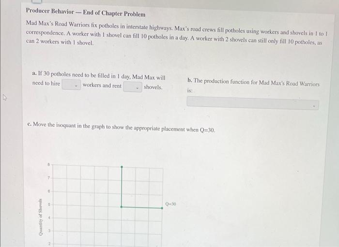 Solved - Producer Behavior End of Chapter Problem Mad Max's | Chegg.com