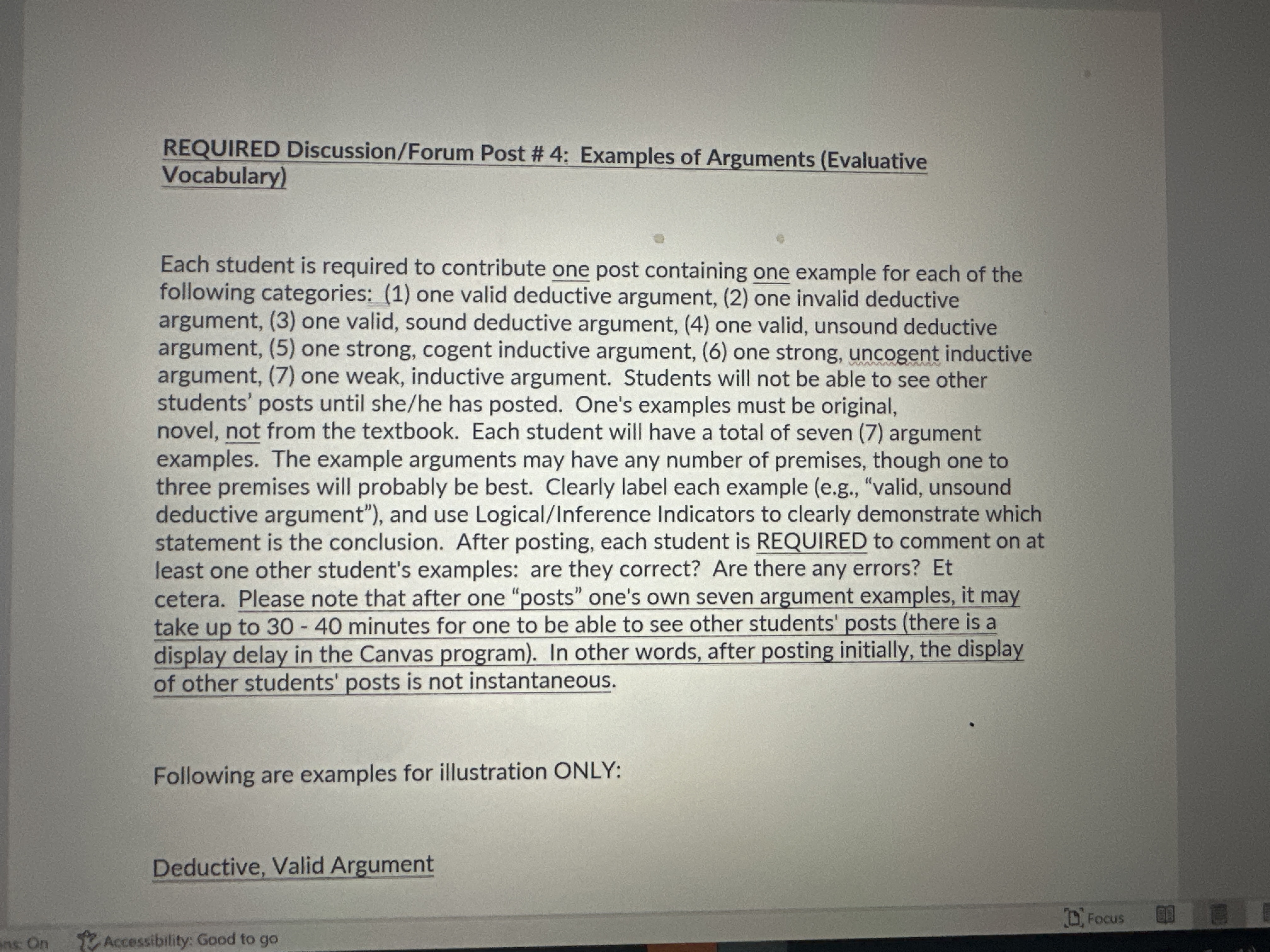 Solved REQUIRED Discussion/Forum Post # 4: Examples of | Chegg.com