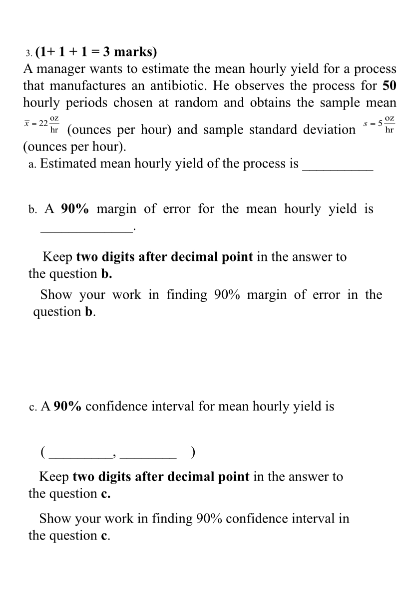 Solved 1 1 1 3 ﻿marksa Manager Wants To Estimate The 