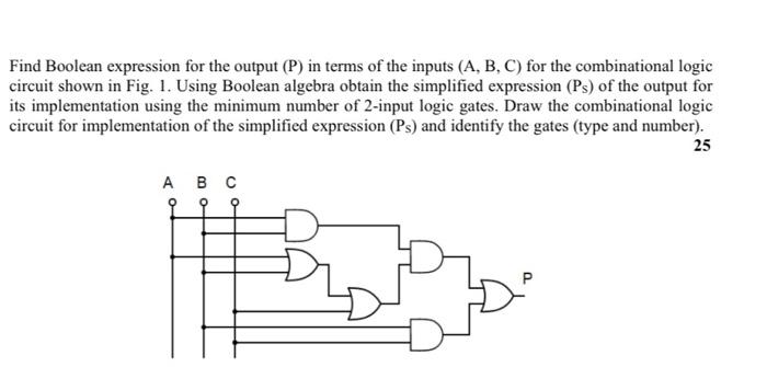 Solved Find Boolean expression for the output (P) in terms | Chegg.com