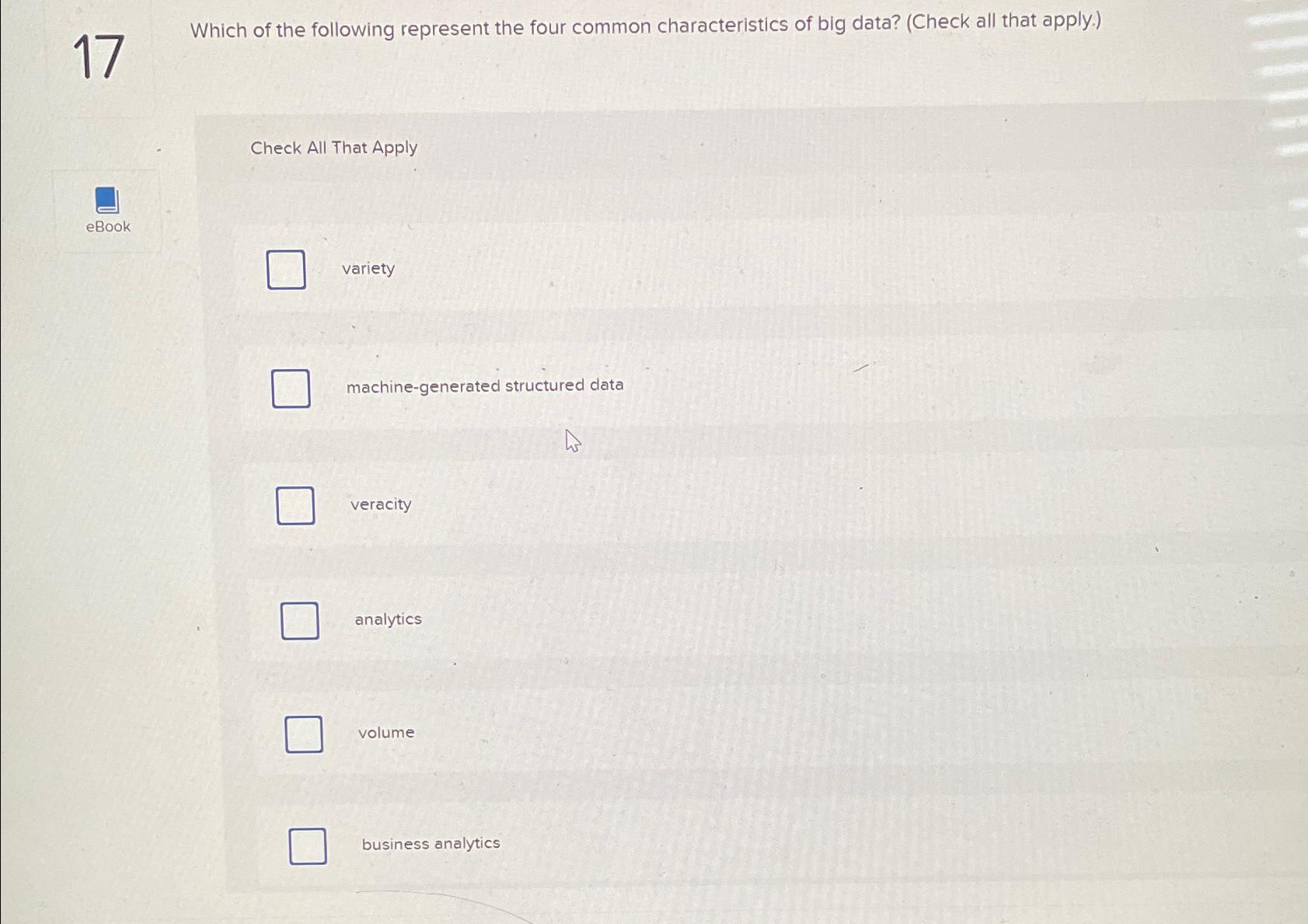 Solved 17Which of the following represent the four common | Chegg.com