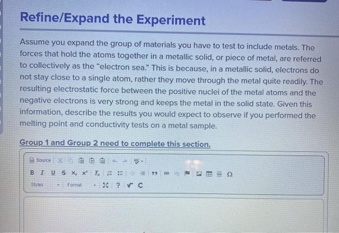 Solved Refine/Expand the Experiment Assume you expand the | Chegg.com