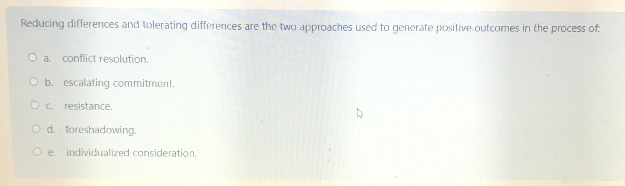 Solved Reducing differences and tolerating differences are | Chegg.com