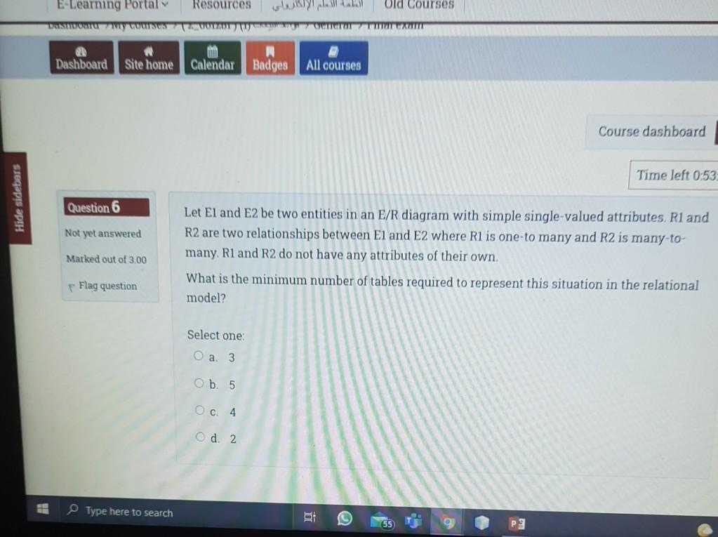 Solved E-Learning Portal Resources الام الامام الراي Old | Chegg.com
