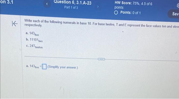 Solved Write each of the following numerals in base 10. For | Chegg.com