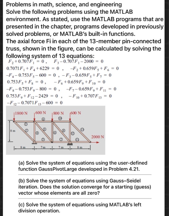 Solved Problems in math, science, and engineering Solve the | Chegg.com