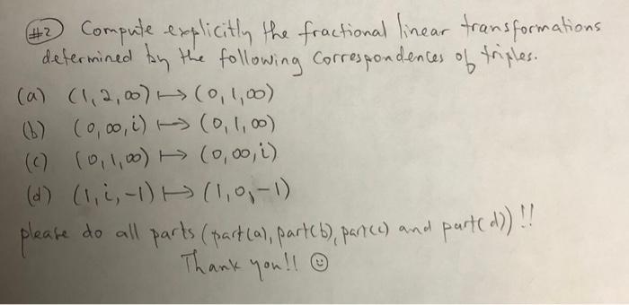 Solved 12 Compute Explicitly The Fractional Linear