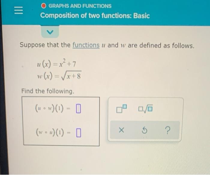 Solved E O GRAPHS AND FUNCTIONS Composition of two | Chegg.com
