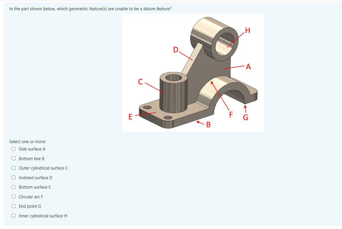 Solved In the part shown below, which geometric feature(s) | Chegg.com
