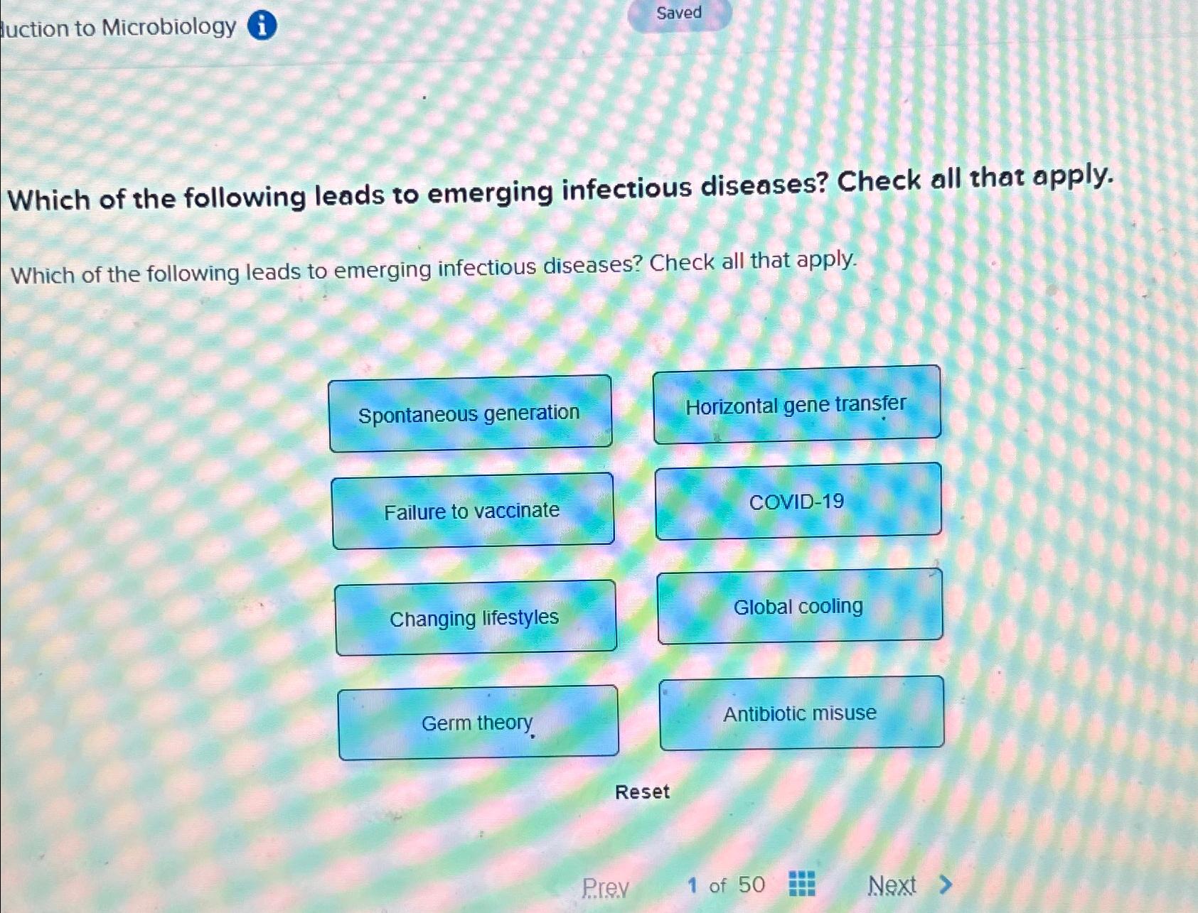 Solved luction to Microbiology (i)SavedWhich of the | Chegg.com