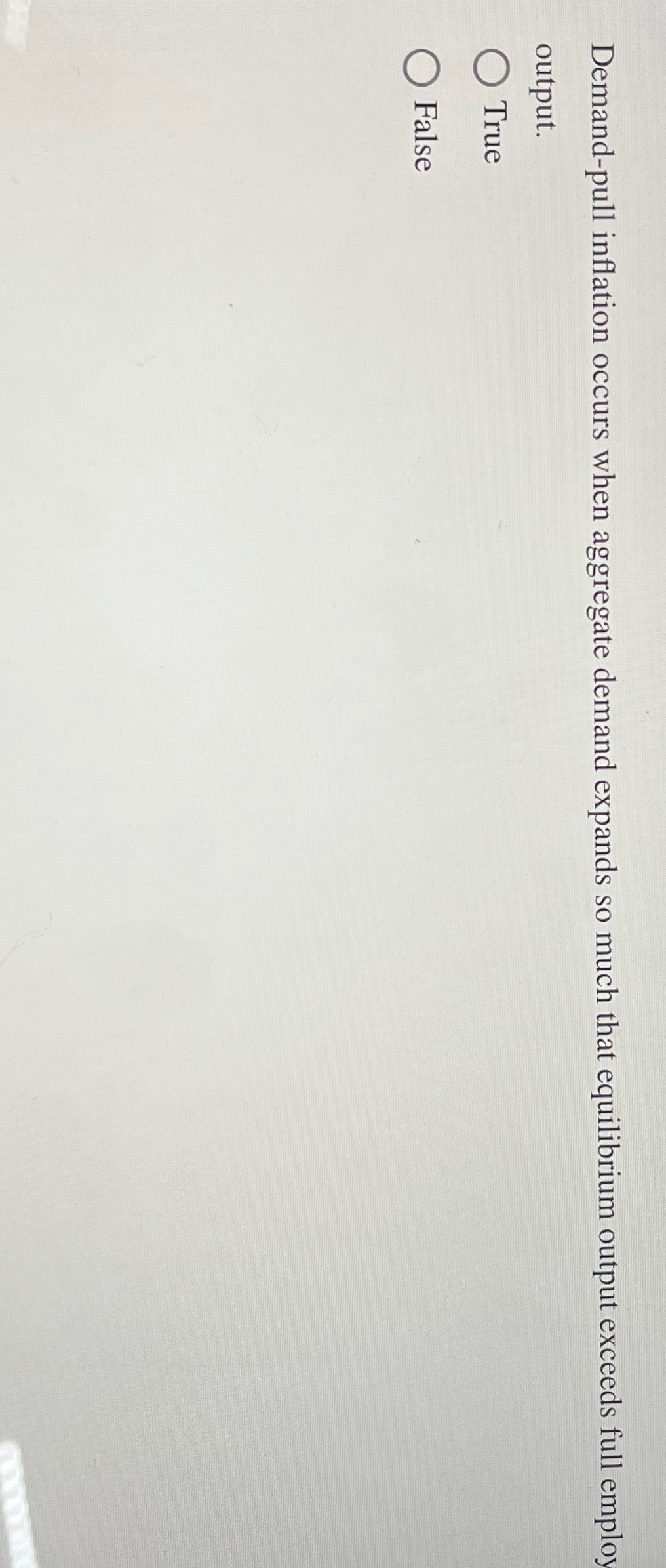 Solved Demand-pull inflation occurs when aggregate demand | Chegg.com