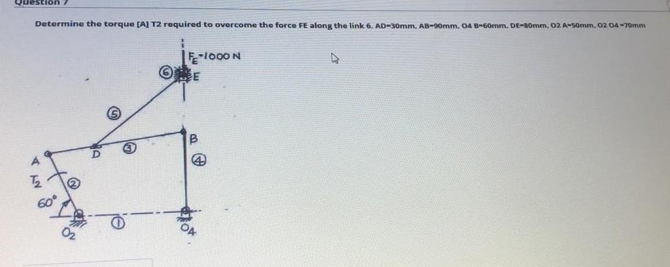 Solved Question Determine the torque [A] T2 required to | Chegg.com