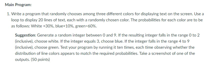 Solved Im having trouble solvingMain Program:Write a program | Chegg.com